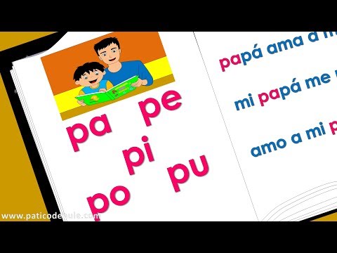 Sílabas pa pe pi po pu - Aprende a leer - Palabras con p para niños