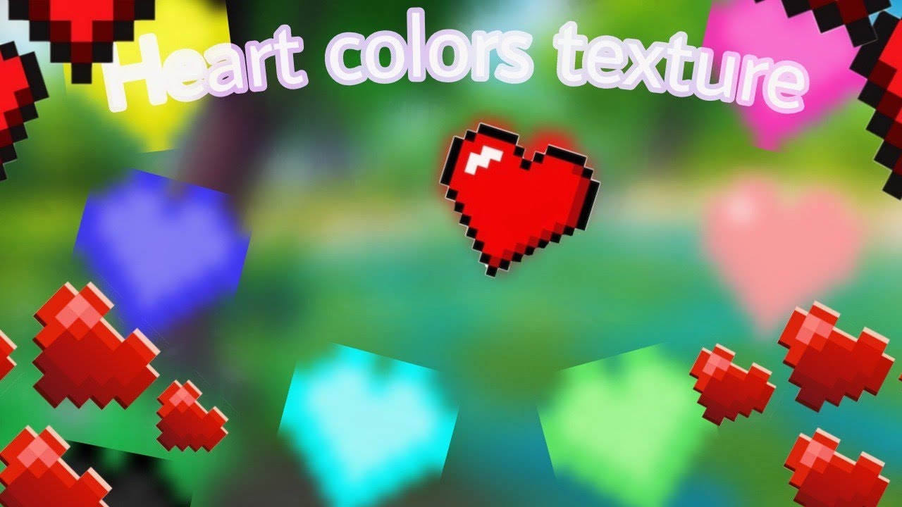 Color hearts textures for Minecraft bedrock edition : 20+ colors