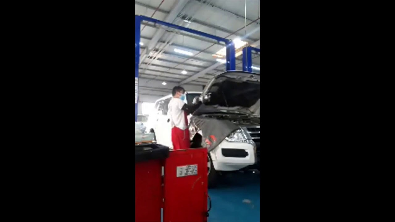 removed and replace fuel filter diesel Pajero