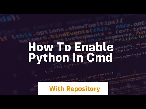 how to enable python in cmd