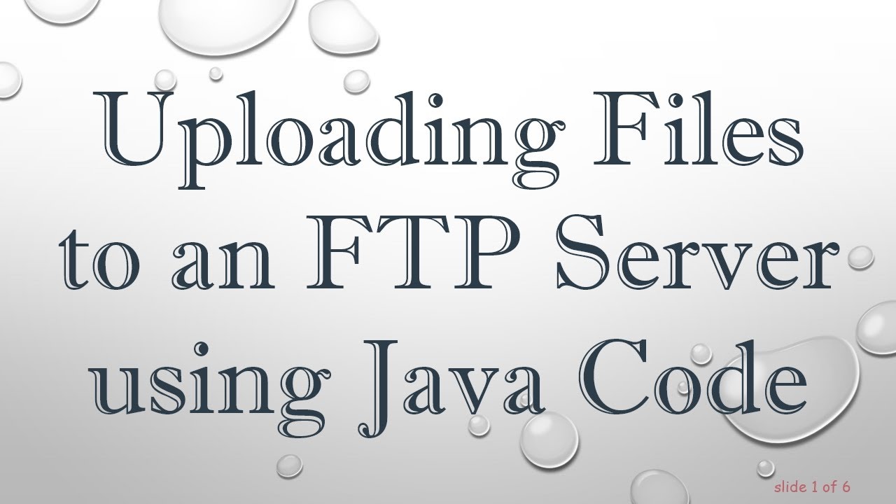 Uploading Files to an FTP Server using Java Code