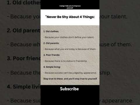 “Never be Shy about 4 things" #motivation #quotes #shorts