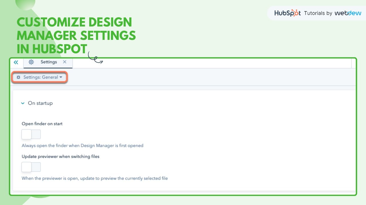 How-to customize design manager settings in HubSpot.