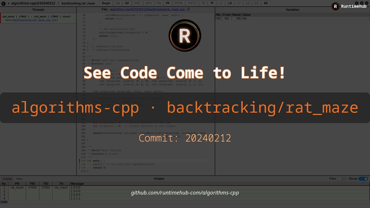algorithms-cpp · backtracking/rat_maze