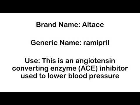 Altace (ramipril) Top 200 Drugs Flashcard with Pronunciation