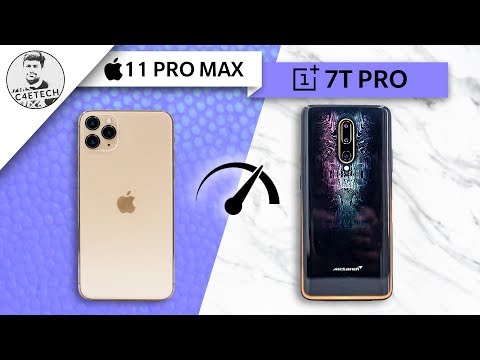 OnePlus 7T Pro vs iPhone 11 Pro Max Speedtest Comparison - Pro Battle!