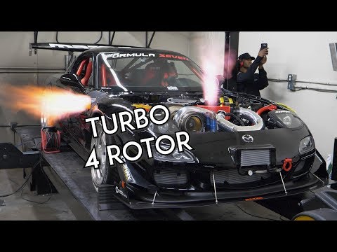 This Four-Rotor RX-7 Shoots Massive Flames - FD Mazda Rotary on the Dyno