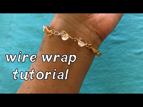 Wire Wrapped Citrine Bracelet Beginner Tutorial