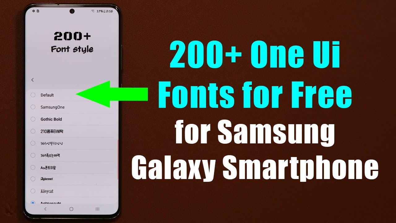 Install 200+ One Ui FONTS on Samsung Galaxy Smartphone for FREE ...