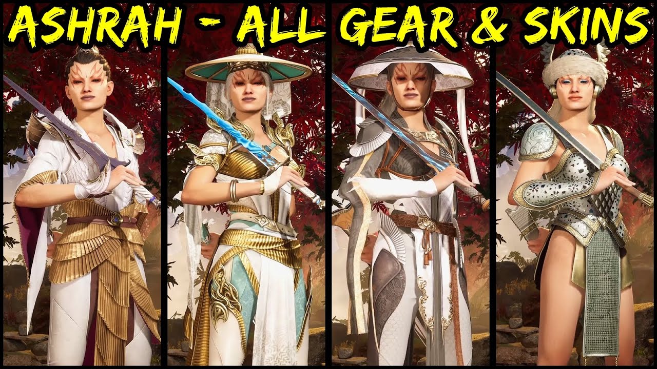 Ashrah Showcase - All Gear & Skins (Definitive Edition) - Mortal Kombat 1