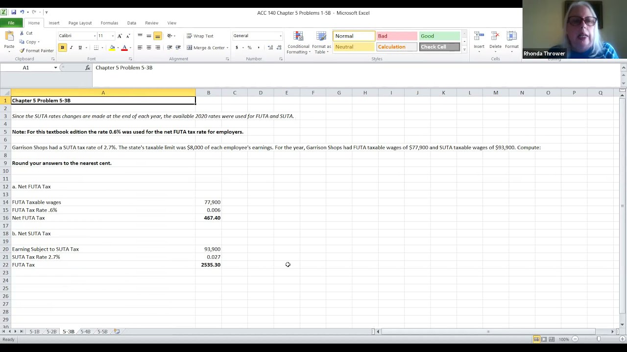 ACC 140, Chapter 5, Problems 1-5B Video