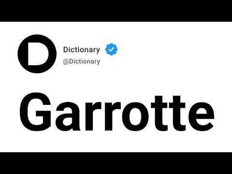 Garrotte Meaning In English
