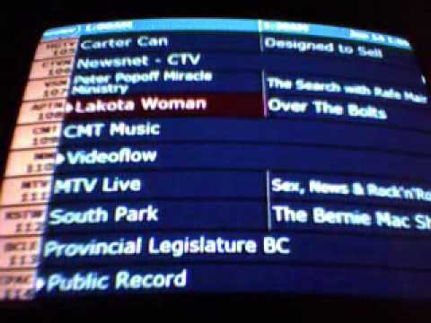 TV Listings channel -- dance music