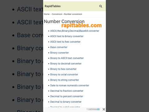 Easily convert 🔄 binary to decimal number #binary #conversion #rapidtables #decimal #sswt
