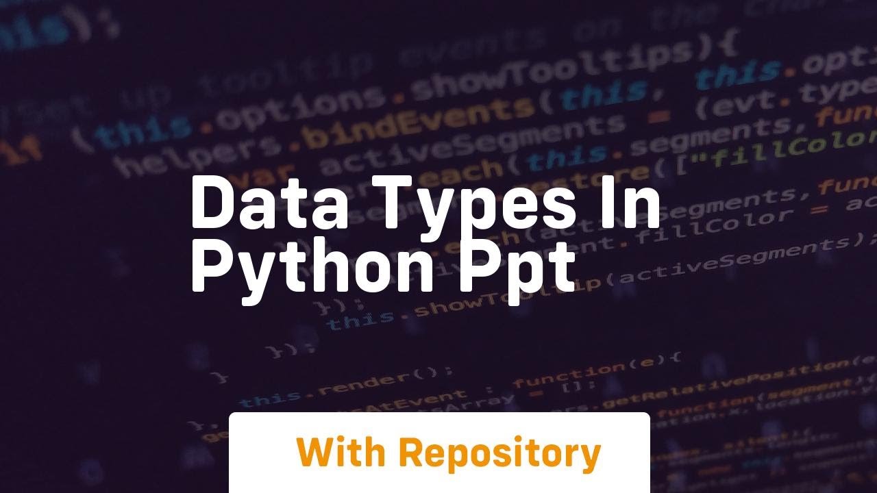 data types in python ppt