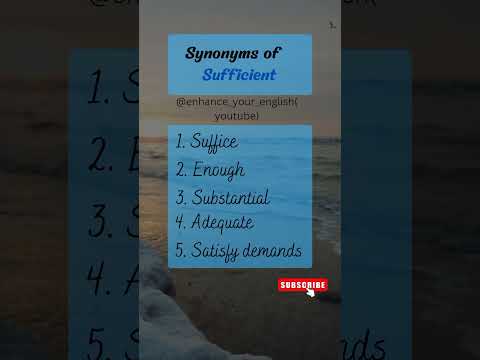 Synonyms of sufficient 🇬🇧 #english #ielts #pte #vocabulary #toefl #synonyms