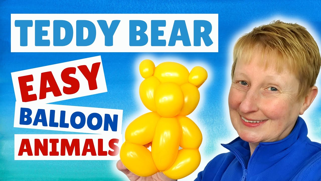 One Balloon Teddy Bear 🧸 How to Make a Teddy Bear Balloon Animal Instructions for Beginners