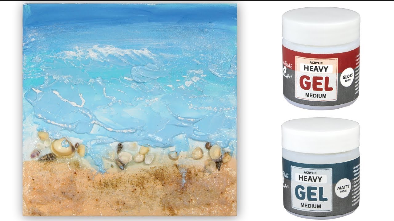 Quick Beach Canvas with Heavy Gel Medium