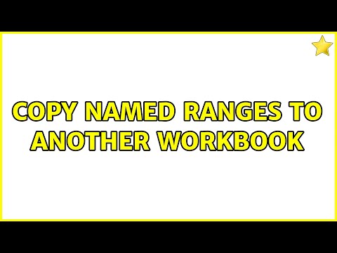 Copy named ranges to another workbook