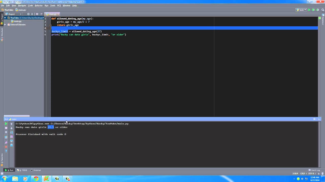 Python Programming Tutorial - 13 - Return Values