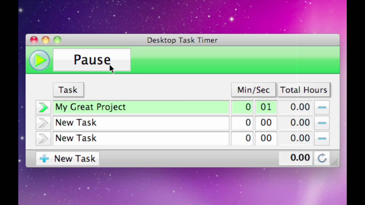 Desktop Task Timer for Mac - Demo/Tutorial