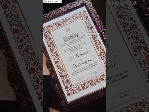 Nikah Namah | Save The Date | Wedding Frame | Nikah Namah Designs | Designs & Prints #new #wedding