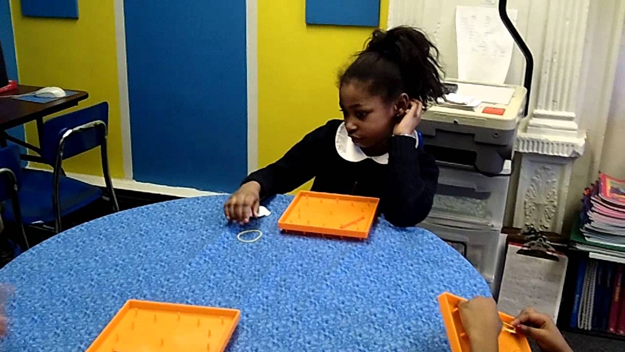 Teaching diameter, chord, angles and more with geoboards.