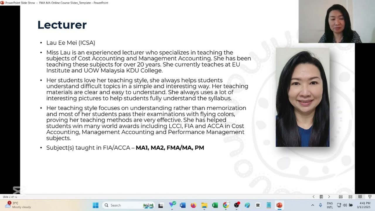 ACCA MA Management Accounting (Full Course Sep'25 sitting) | UOW Malaysia Knowledge Hub