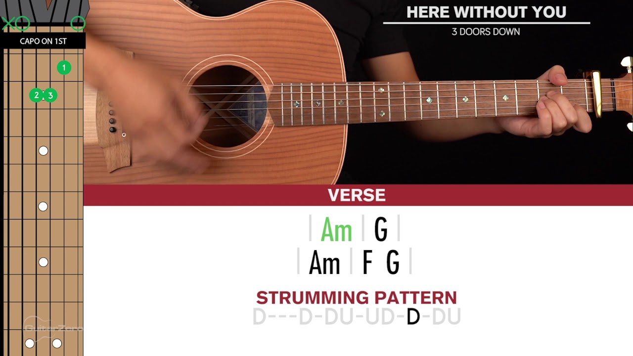 Here Without You Guitar Cover 3 Doors Down 🎸|Tabs + Chords|