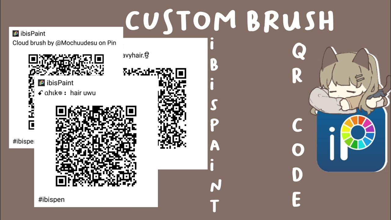 Custom brush IbisPaintX QR Code (w/samples) || QueeN CaT