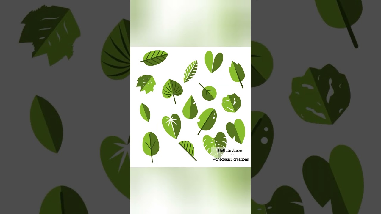 Vector leaves made in Affinity Designer following Weronika Salach class on Skillshare.