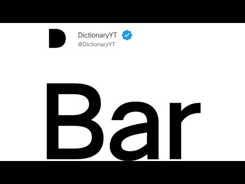 Bar Meaning in English