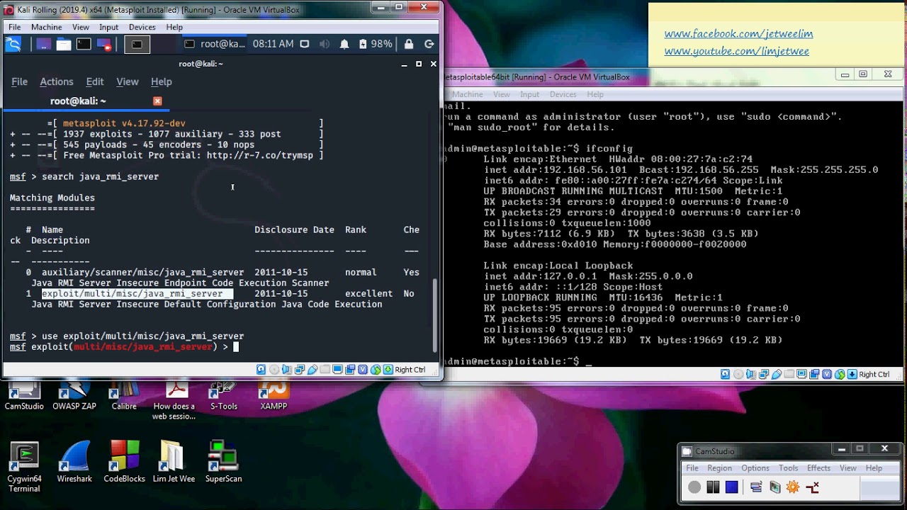 Java Remote Method Invocation Server (RMI) Exploit using Metasploit & Meterpreter in Kali Linux