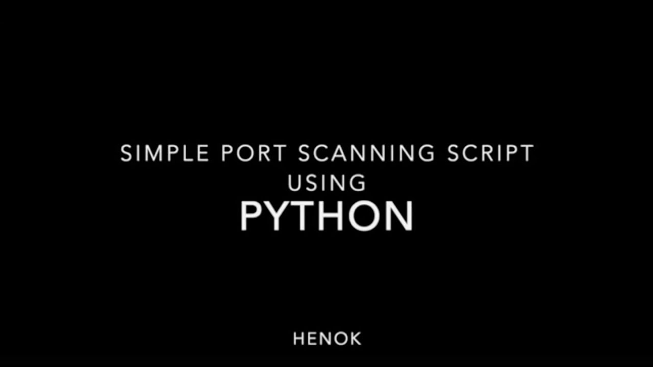 Simple port scanning python tool