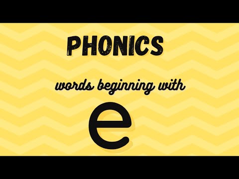 Phonics - words beginning with e