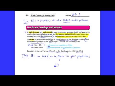 PreAlg 5-8 Scale Model Problems using Proportions