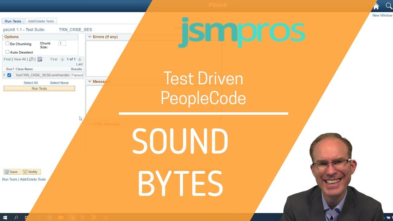 PeopleTools Sound Bytes Episode 24: Test Driven PeopleCode