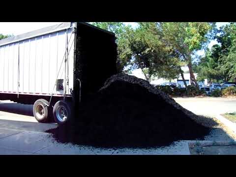 Black Colored Mulch Delivery Walking Floor Truck
