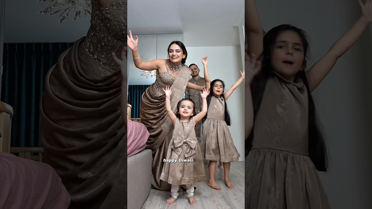 Dressed, stressed and sparkling in matching outfits for Diwali🪔💃🏻🎇 #glowthroughthefestiveseason