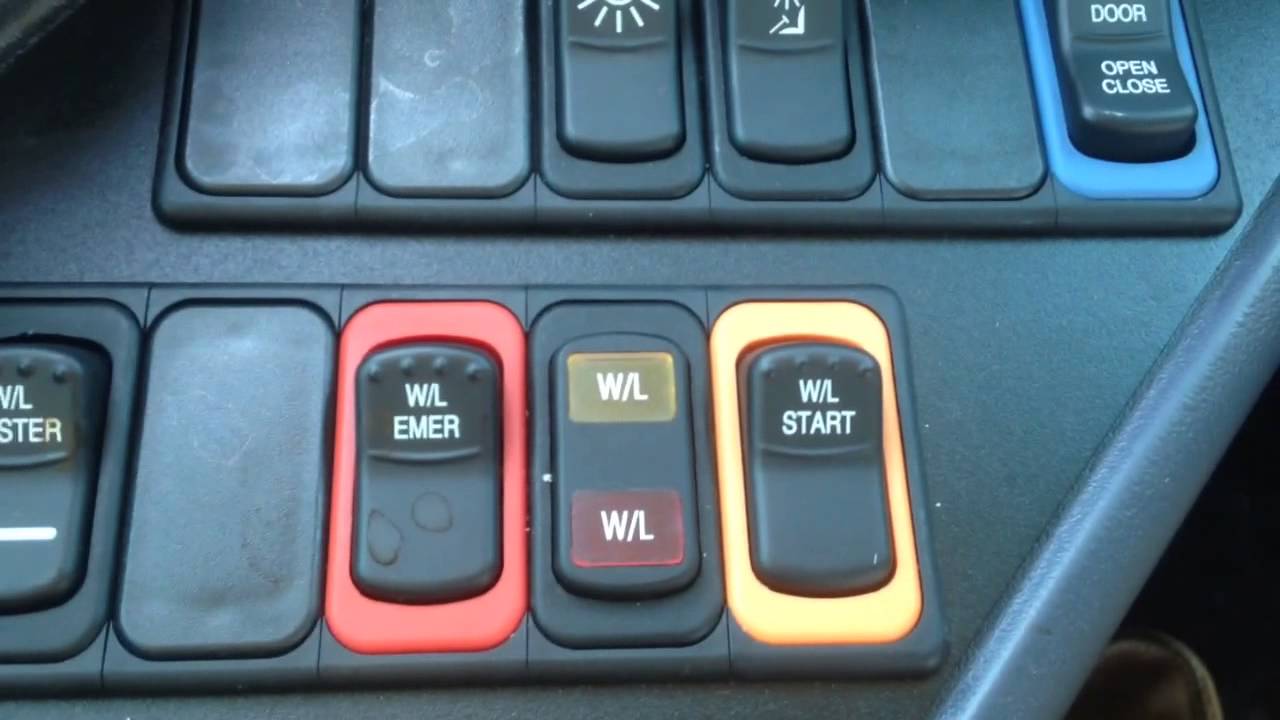 2016 Bluebird Vision switch panel
