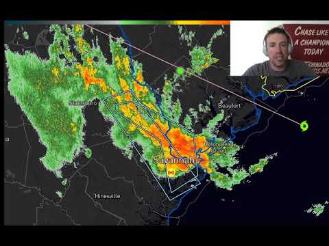 UPDATE on Tropical Storm DANNY making landfall now near Hilton Head Island, SC with 45 mph winds