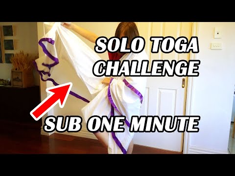 Speed-running putting on a toga – Found in Antiquity