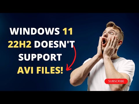 Windows 11 22h2. Doesn't support AVI files!