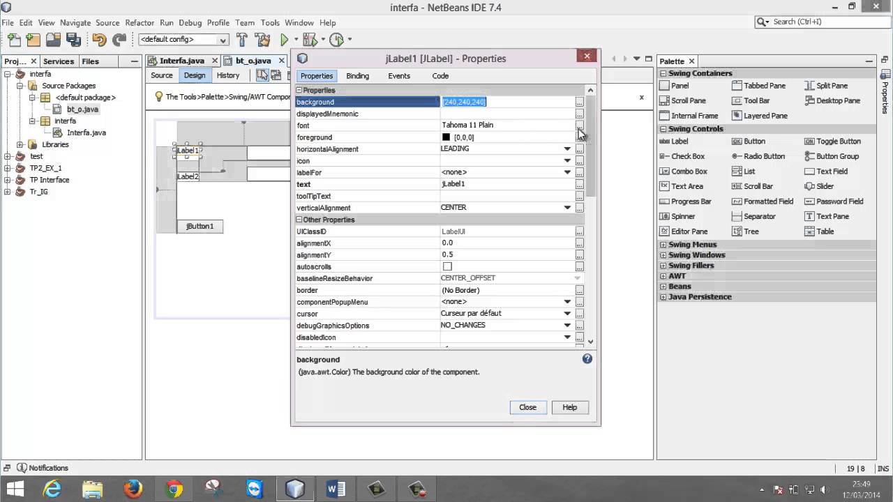 Java Interfaces  Using NetBeans and _Design View_  Part 1