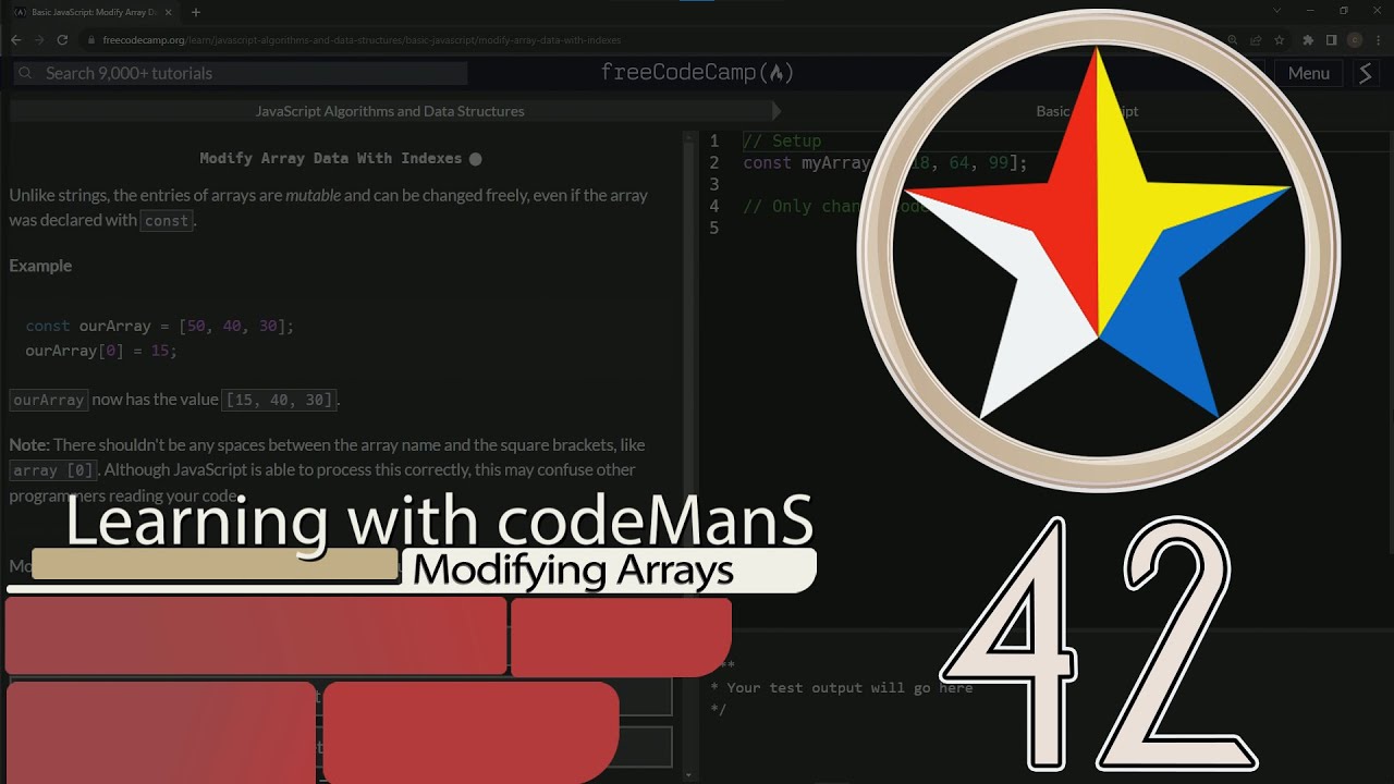 JavaScript Basic 42: Modifying Arrays | FreeCodeCamp | JS Algorithms and Data Structures