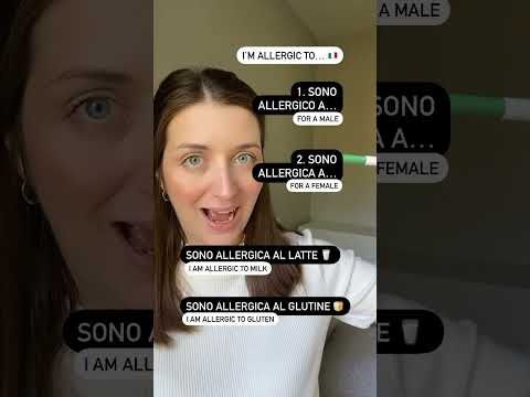 I am allergic to… in Italian 🇮🇹 #language #italianlanguage #italiantutor