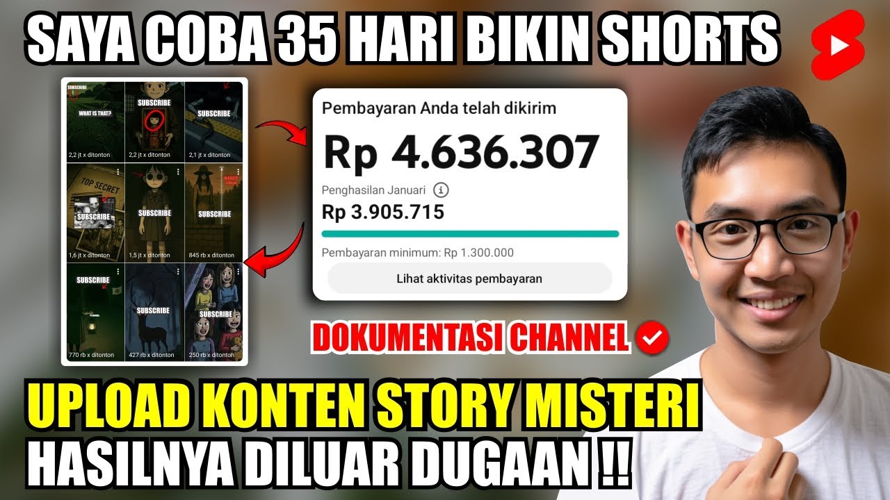 Cara Saya Mendapatkan Penghasilan dari Konten Story Misteri di Youtube Shorts (Pengalaman Pribadi)