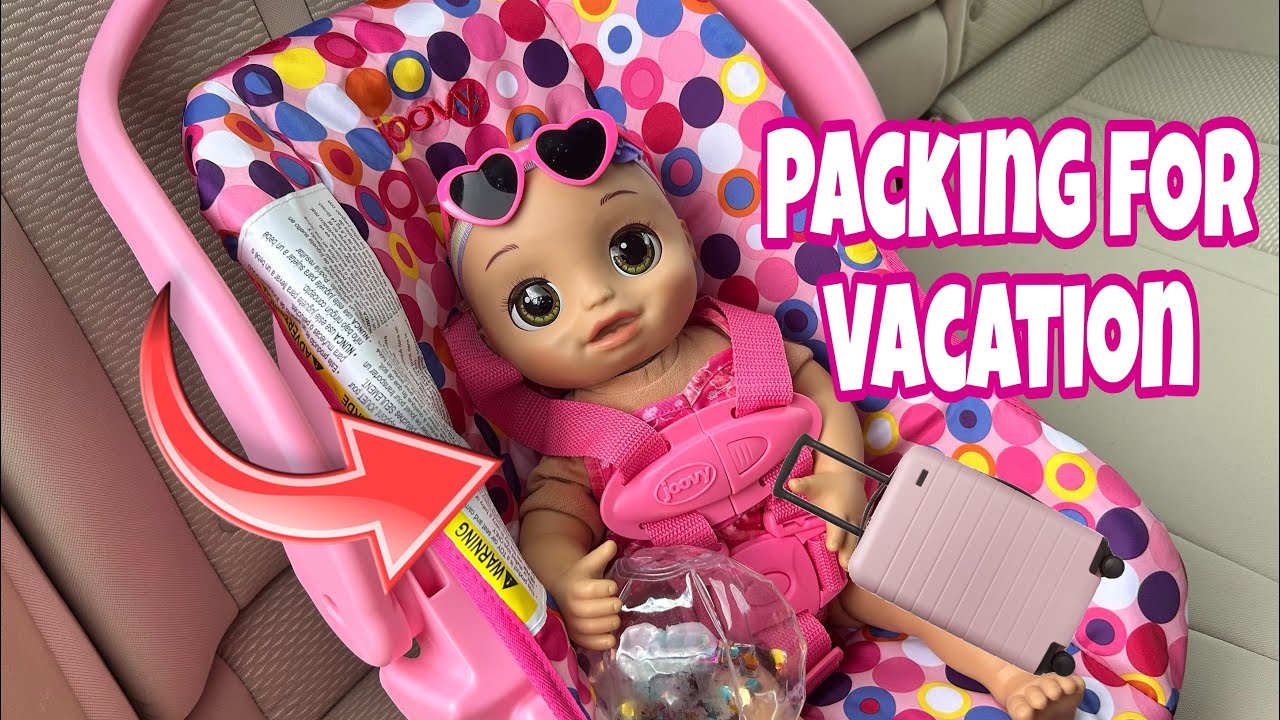 BABY ALIVE dolls outing packing diaper bag for Vacation 💦