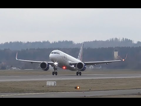 4K | "Rare!" | A320neo - Sky  Express at EDJA-Memmingen Airport | 02.2023