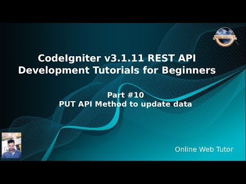 Learn Learn CodeIgniter v3 1 11 Rest API Development for beginners 10 PUT API Method to update ...
